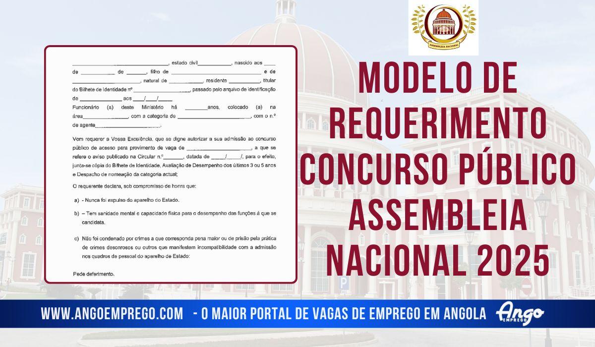 Modelo de Requerimento: Concurso Público Assembleia Nacional 2025 ...